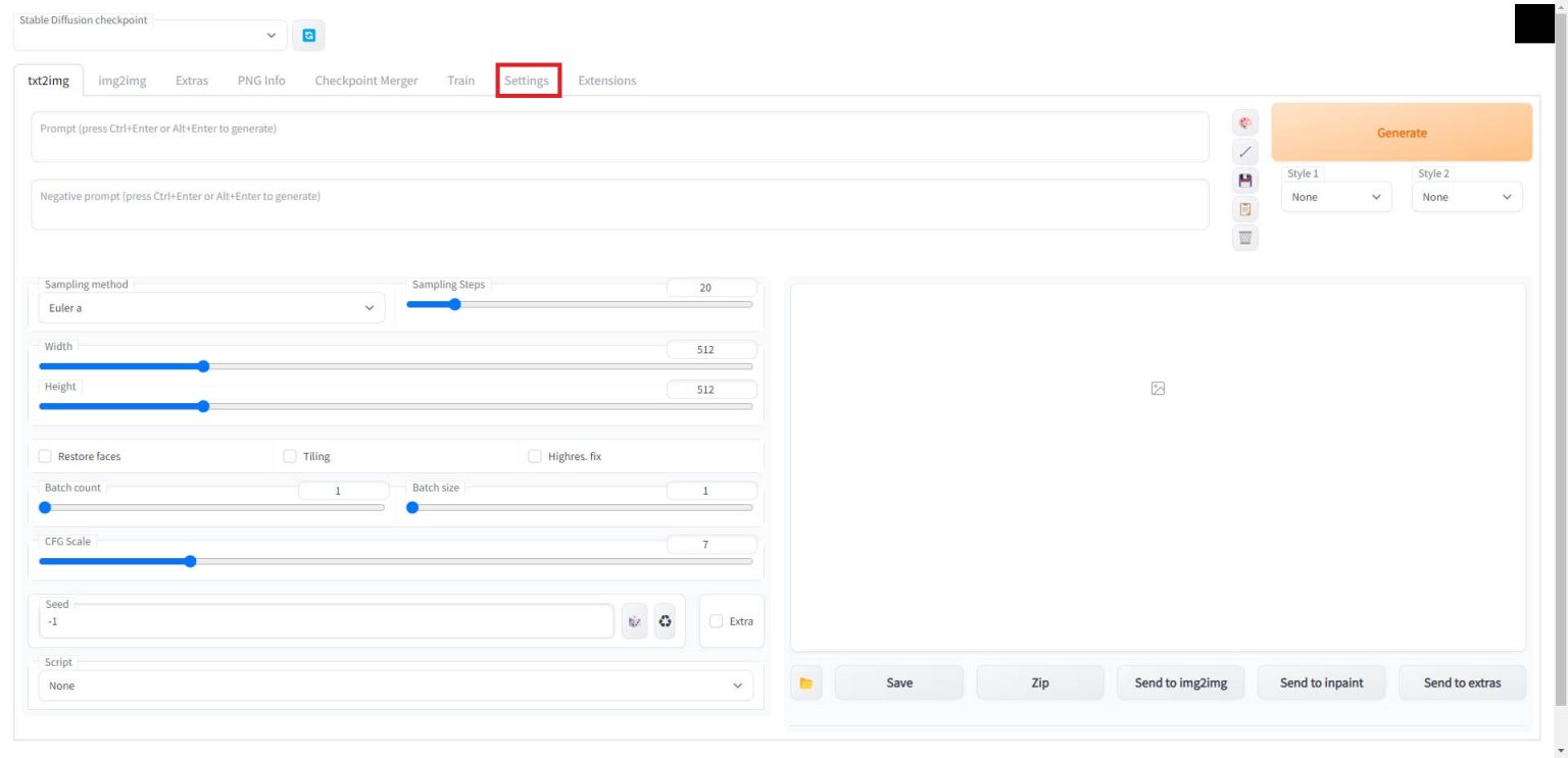 AUTOMATIC1111の設定内容を起動時に自動で読み込む方法 ｜ Stable Diffusion高機能Web UIの活用法 ...