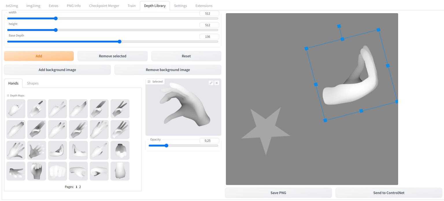 Depth map library and poserをインストールする方法 ｜ ControlNetで手のポーズを指定して生成する ...