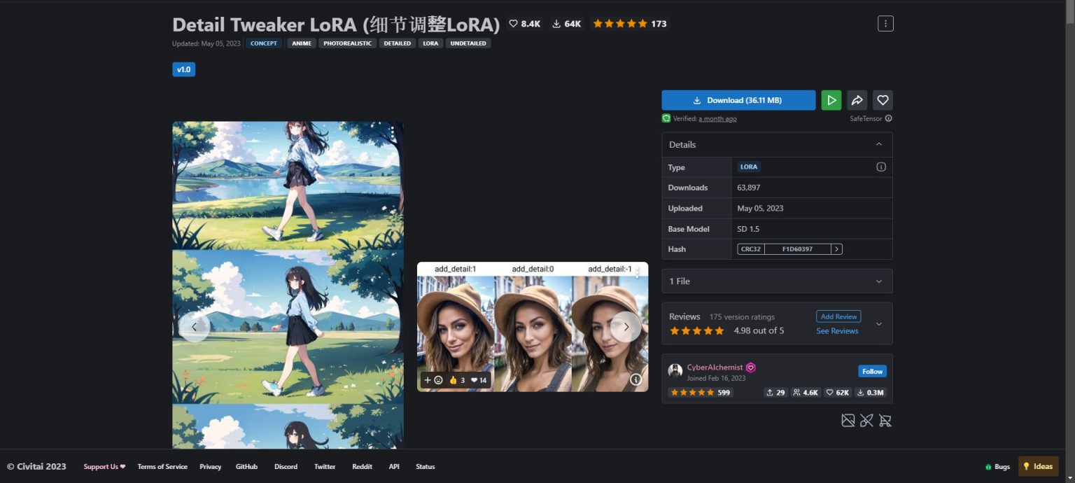 Stable Diffusionで書き込み量を増やすDetail Tweaker LoRAの使い方 | Murasan Lab