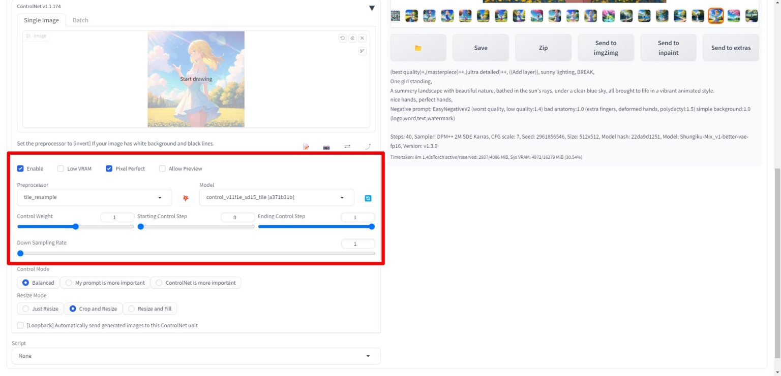 ControlNetのtile_resampleで書き込み量を増やす方法 | Murasan Lab